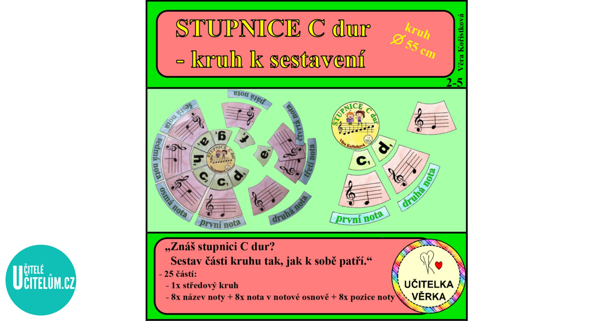 STUPNICE C dur – kruh k sestavení - Hudební výchova | UčiteléUčitelům.cz